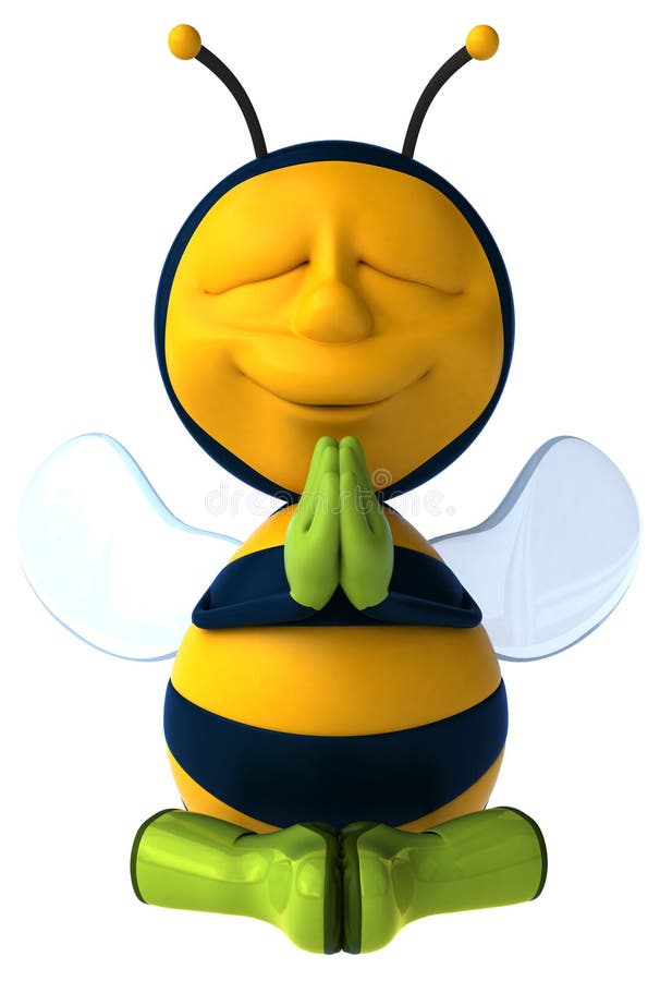 Fun bee stock illustration. Illustration of clipart, green - 54109097