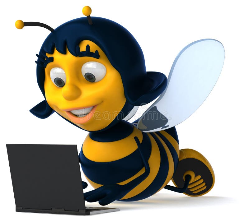 Fun bee stock illustration. Illustration of sting, wings - 54109188