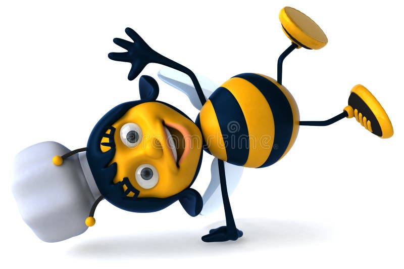 Fun bee stock illustration. Illustration of character - 55173942