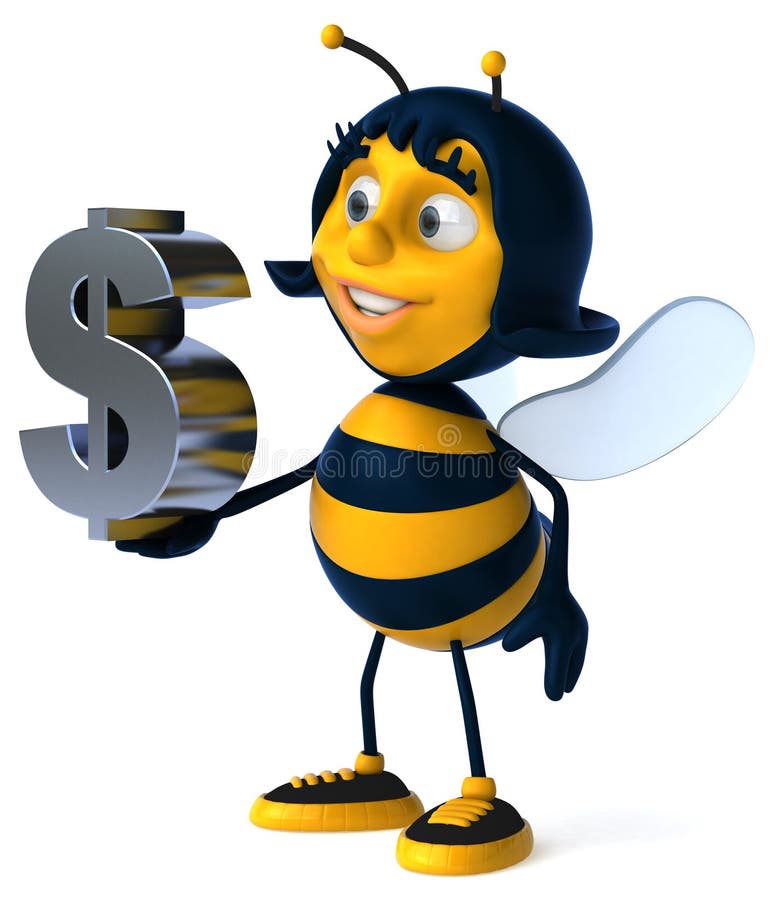 Fun bee stock illustration. Illustration of buzz, animal - 56608190