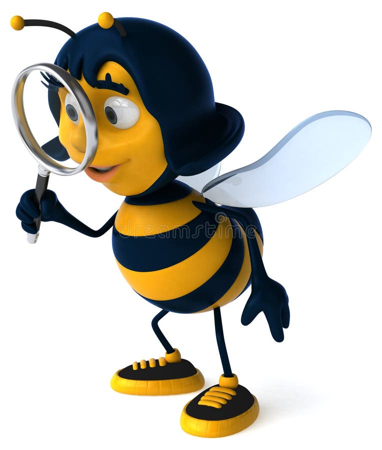 Fun bee stock illustration. Illustration of buzz, search - 57011699