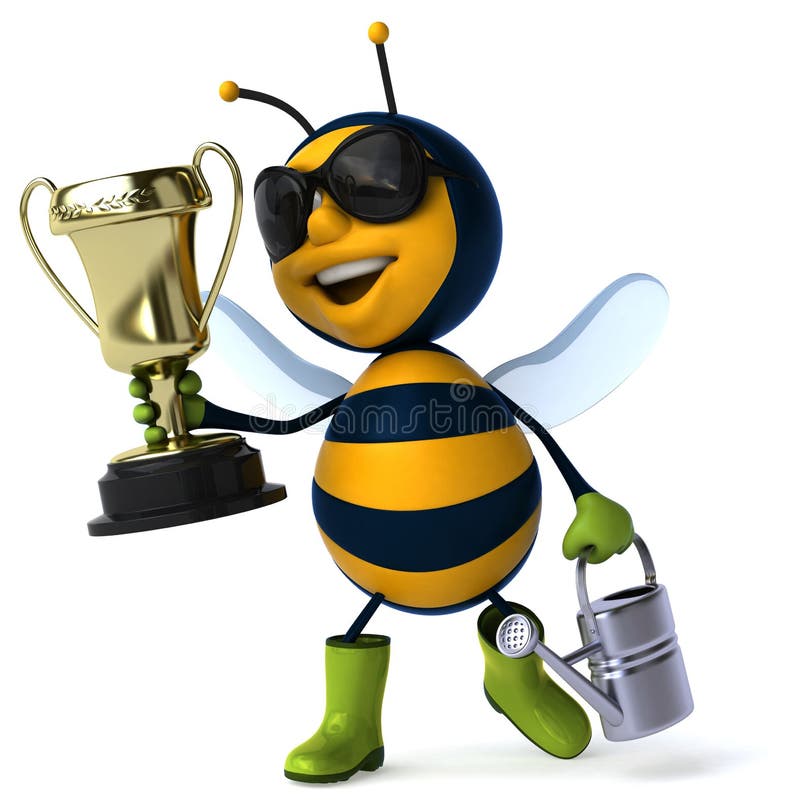 Fun bee stock illustration. Illustration of nature, honey - 57011840