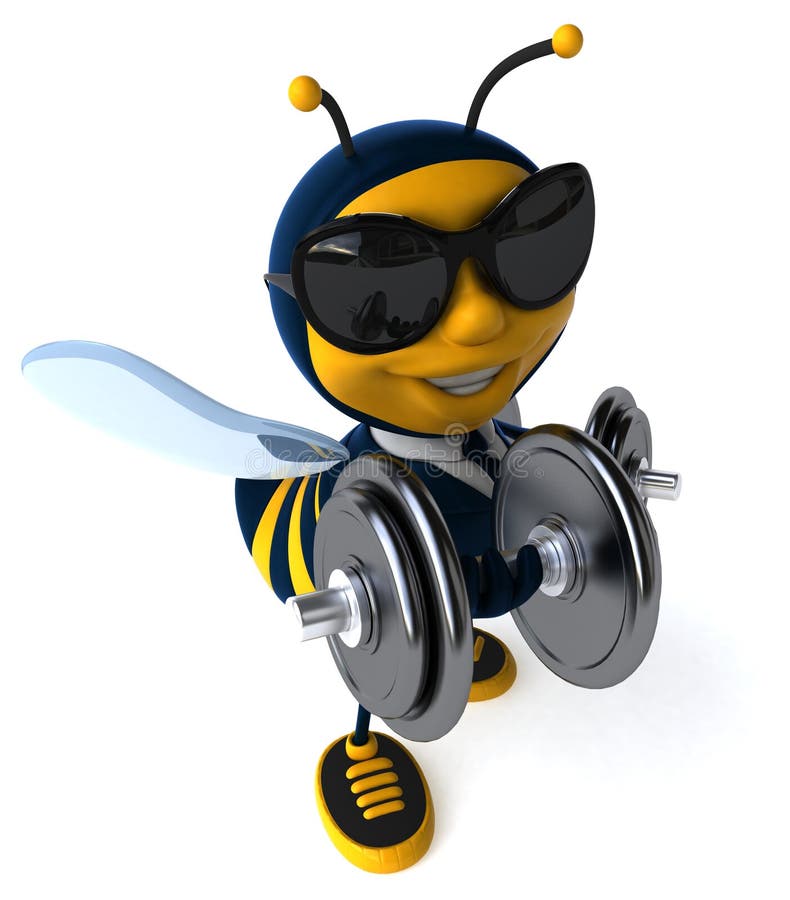 Fun bee stock illustration. Illustration of employee - 57612767