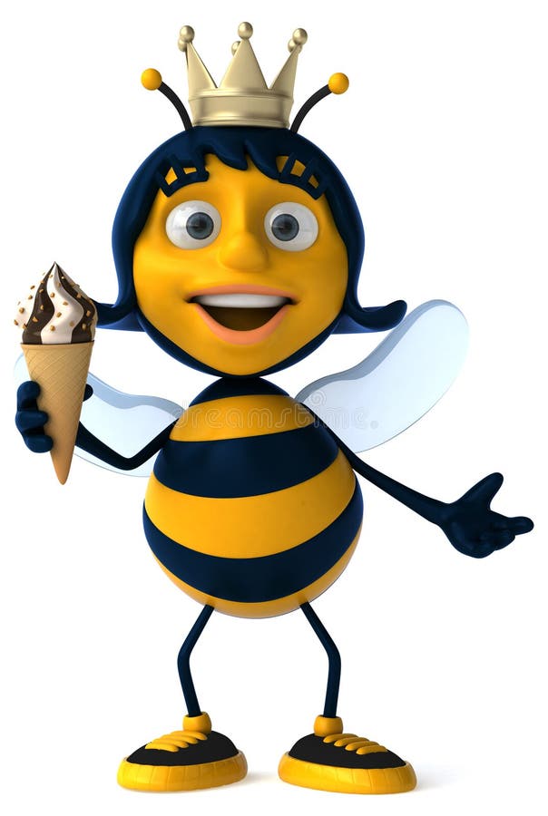 Fun bee stock illustration. Illustration of queen, insect - 57612834