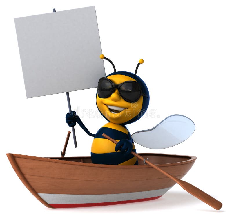 Fun bee stock illustration. Illustration of boat, captain - 69699047