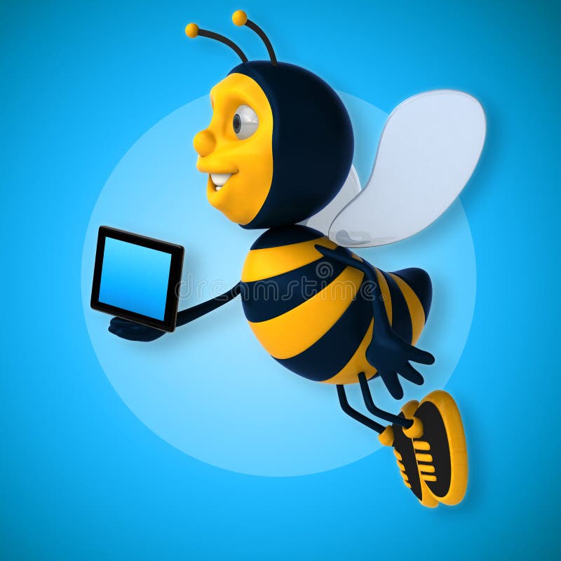Fun bee stock illustration. Illustration of antenna, worker - 70982538