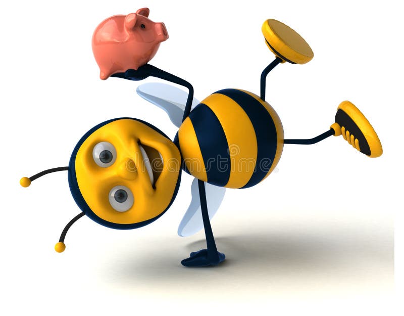 Fun bee stock illustration. Illustration of bees, character - 71652964