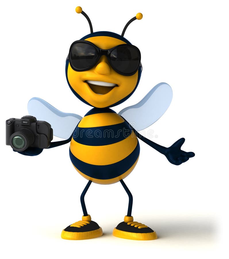 Fun bee stock illustration. Illustration of insect, wing - 71891962