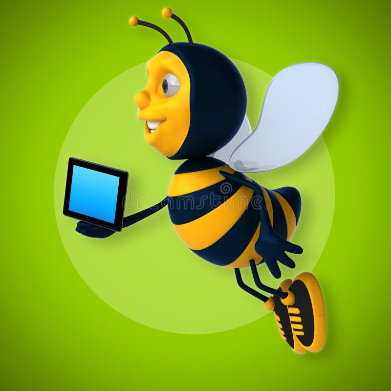 Fun bee stock illustration. Illustration of media, wings - 72583899