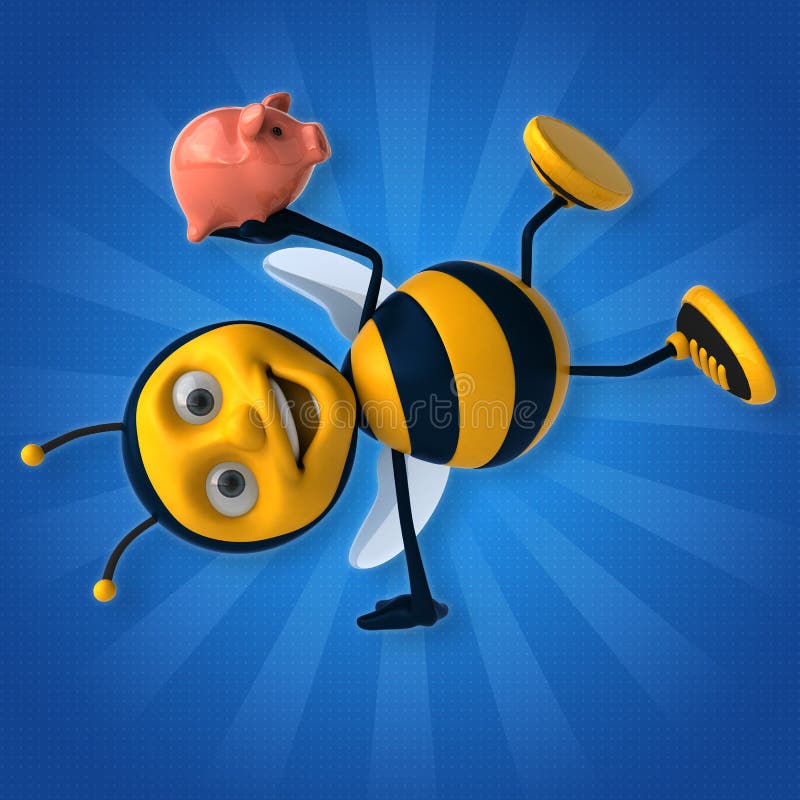 Fun bee stock illustration. Illustration of stinger, nature - 72584016