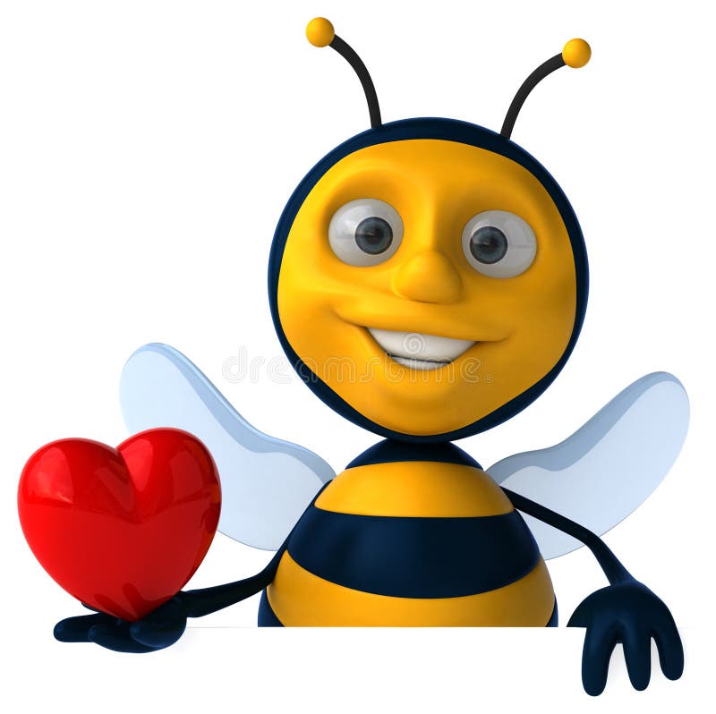 Fun bee stock illustration. Illustration of buzz, animal - 72866289