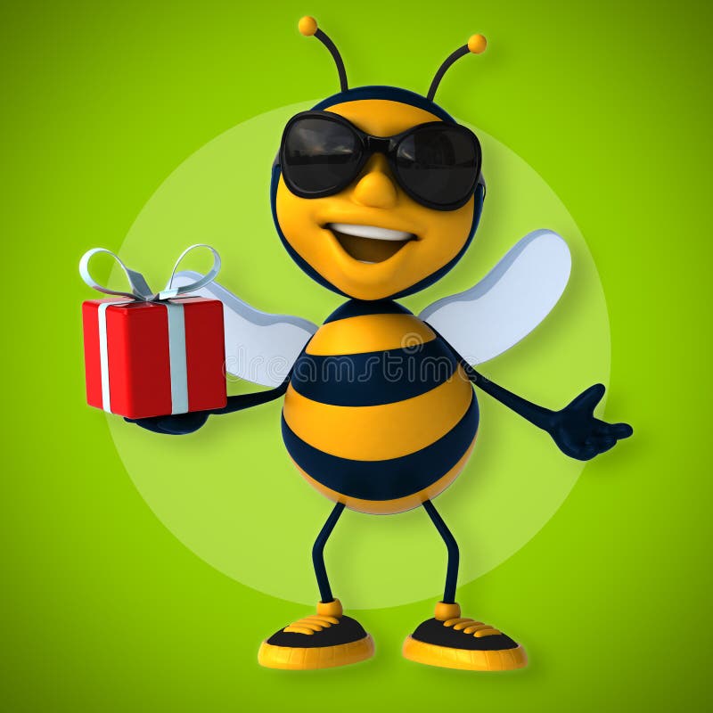 Fun bee stock illustration. Illustration of wing, wings - 73716808