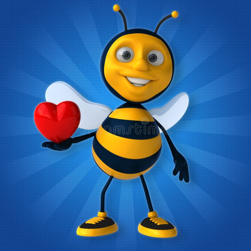 Fun bee stock illustration. Illustration of buzz, wings - 74273330