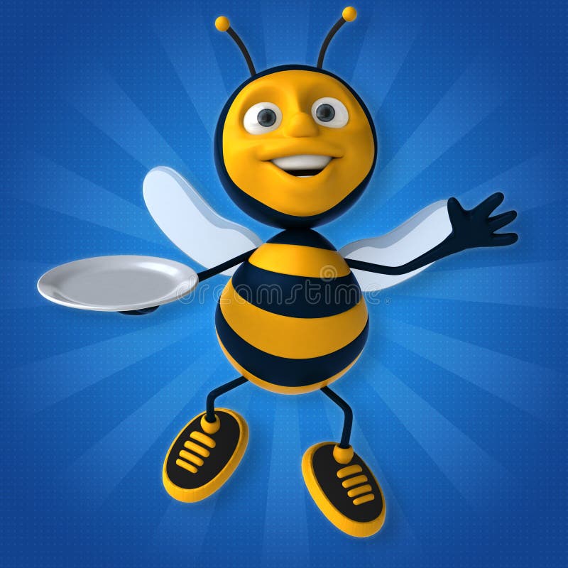 Fun bee stock illustration. Illustration of animal, stinger - 74273396