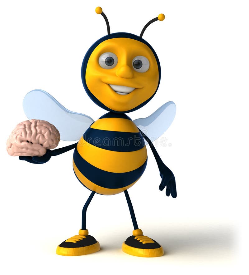 Fun bee stock illustration. Illustration of psychology - 74362265