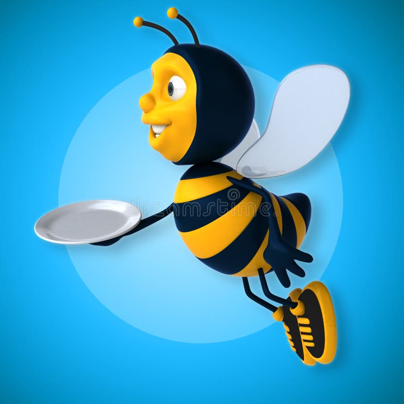 Fun bee stock illustration. Illustration of stinger, cartoon - 76169441