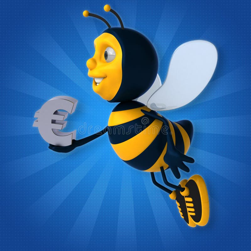 Fun bee stock illustration. Illustration of isolated - 76465183
