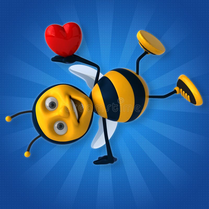 Fun bee stock illustration. Illustration of wing, care - 77897993