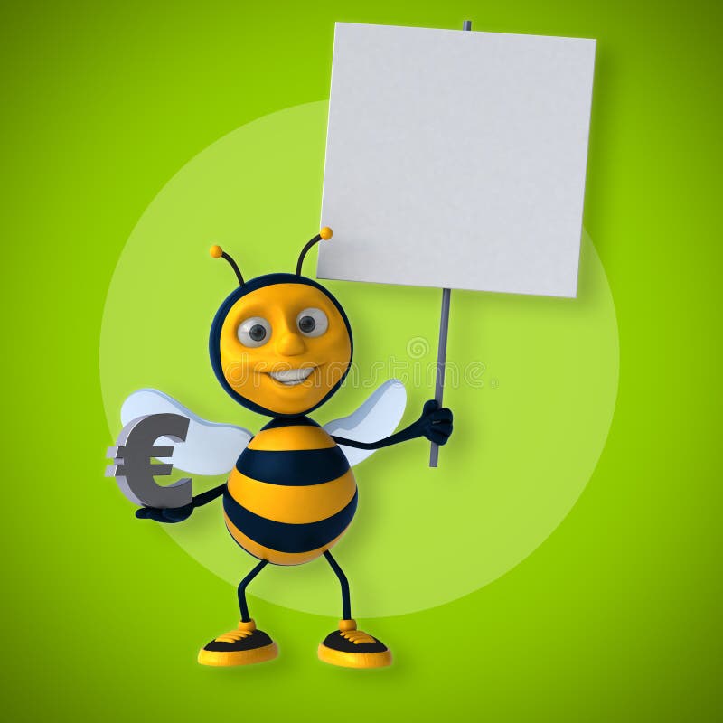 Fun bee stock illustration. Illustration of character - 77898029