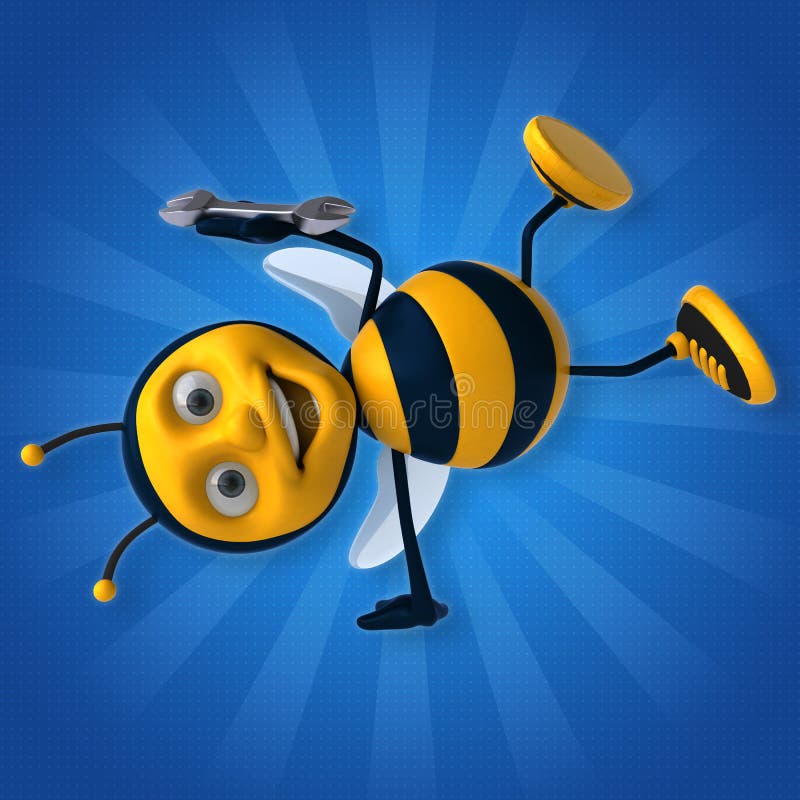 Fun bee stock illustration. Illustration of honey, nature - 77898242