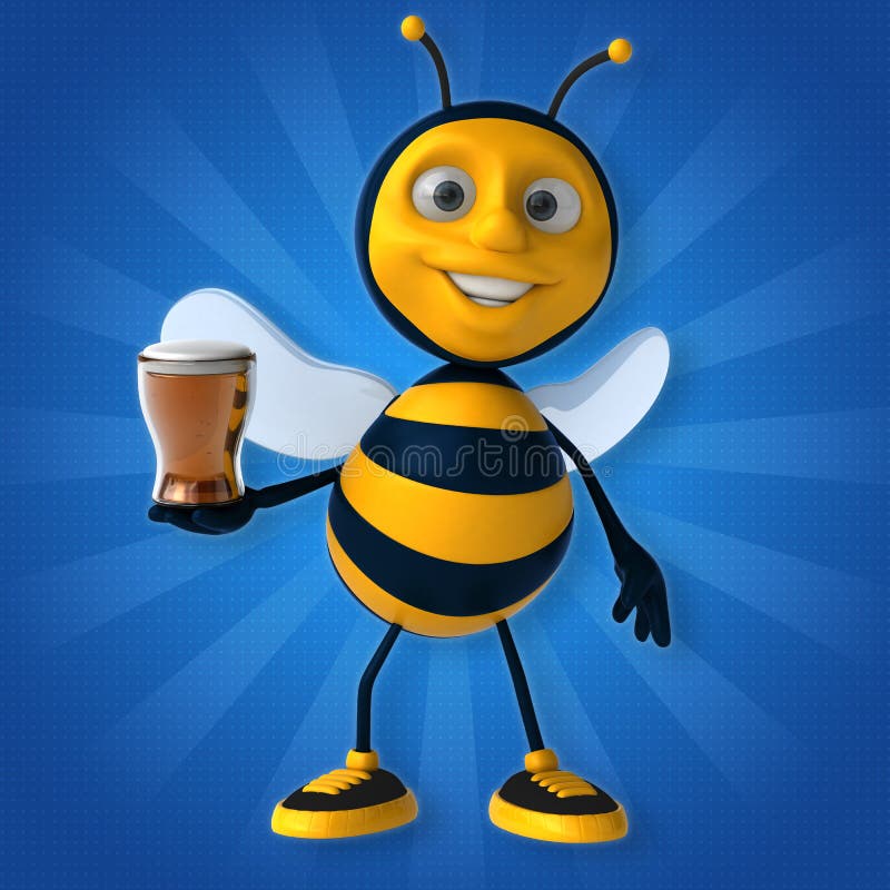 Fun bee stock illustration. Illustration of clipart, animal - 77898299