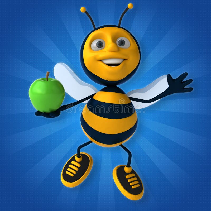 Fun bee stock illustration. Illustration of green, bees - 81086781