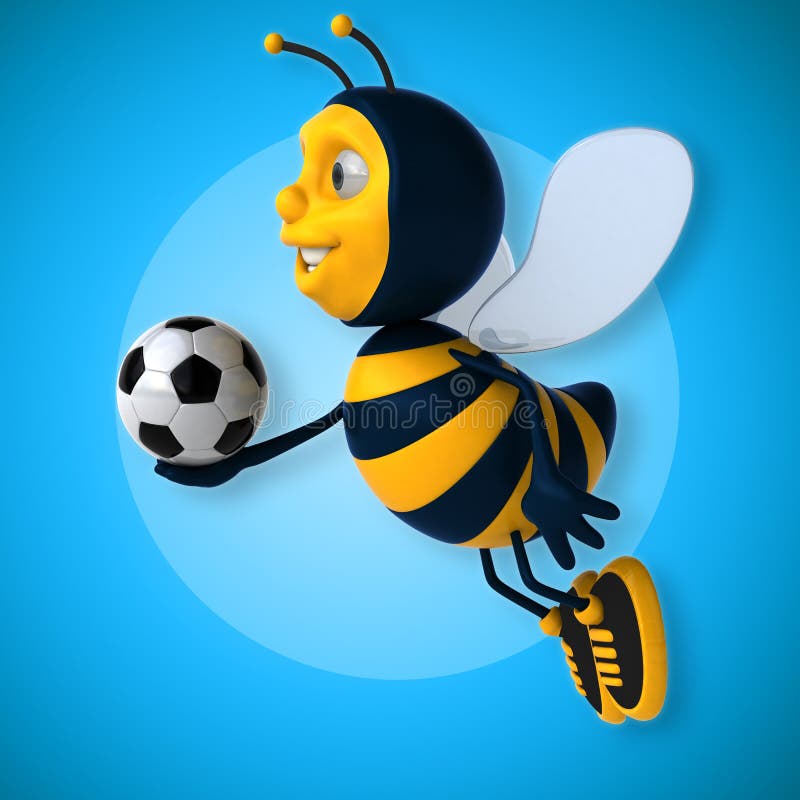 Bee Cartoon Character Football Stock Illustrations – 73 Bee Cartoon ...