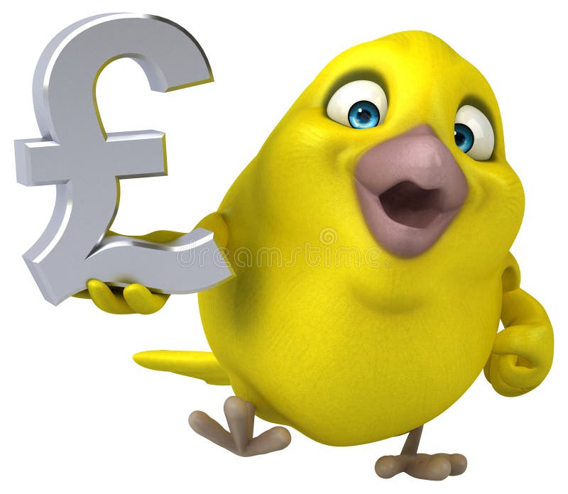 Fun bird - 3D Illustration stock illustration. Illustration of british ...