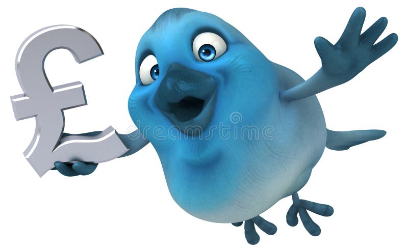Fun bird - 3D Illustration stock illustration. Illustration of english ...