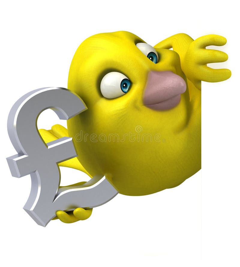 Fun bird - 3D Illustration stock illustration. Illustration of england ...