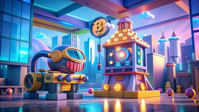 Robot Grabs Crypto Stock Illustrations – 1 Robot Grabs Crypto Stock ...