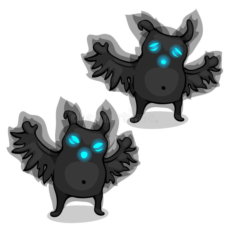 Fun Black Ghost Scary Isolated on White Background Stock Vector ...