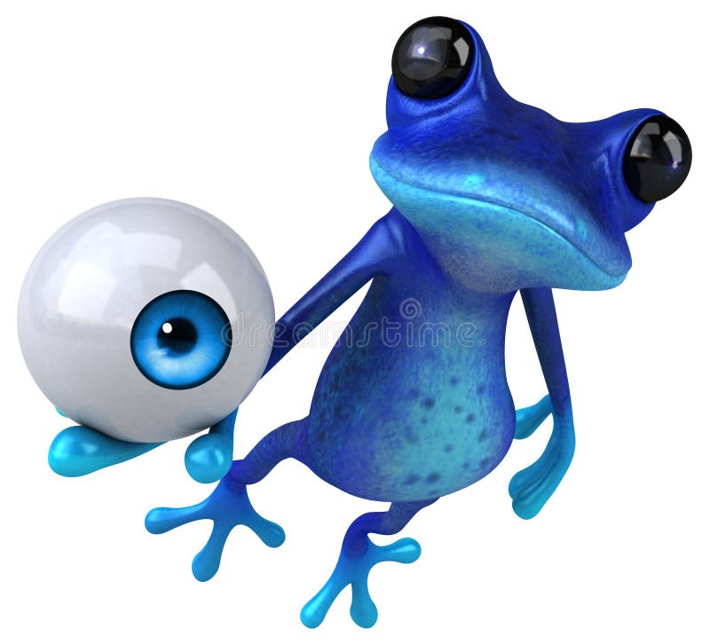 Fun Blue Frog - 3D Illustration Stock Illustration - Illustration of ...
