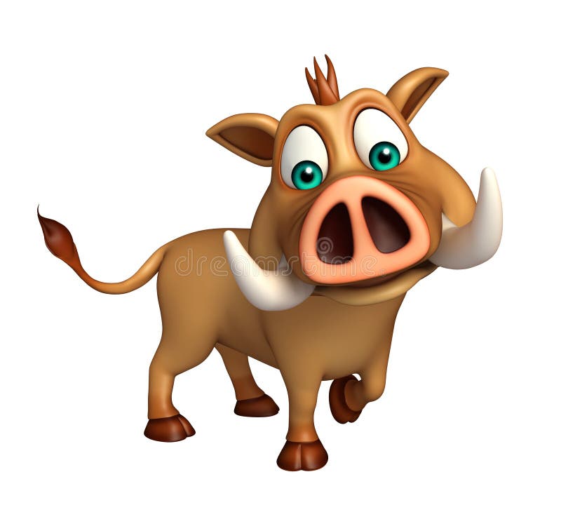 Fun Boar Cartoon Character with Job Sign Stock Illustration ...
