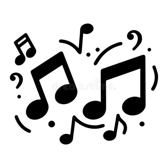 Fun, Bold Musical Notes Dynamic Shapes and Expressive Rhythm Elements ...