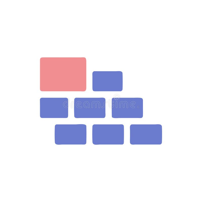 Fun Building Bricks Icon for Playful Designs Stock Illustration ...