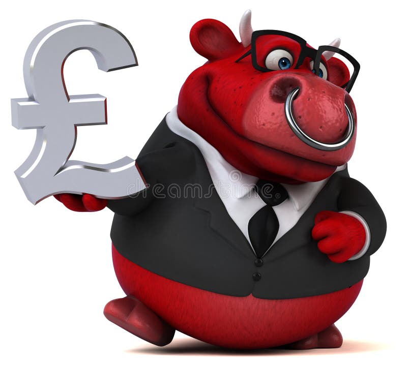 Fun bull - 3D Illustration stock illustration. Illustration of kingdom ...