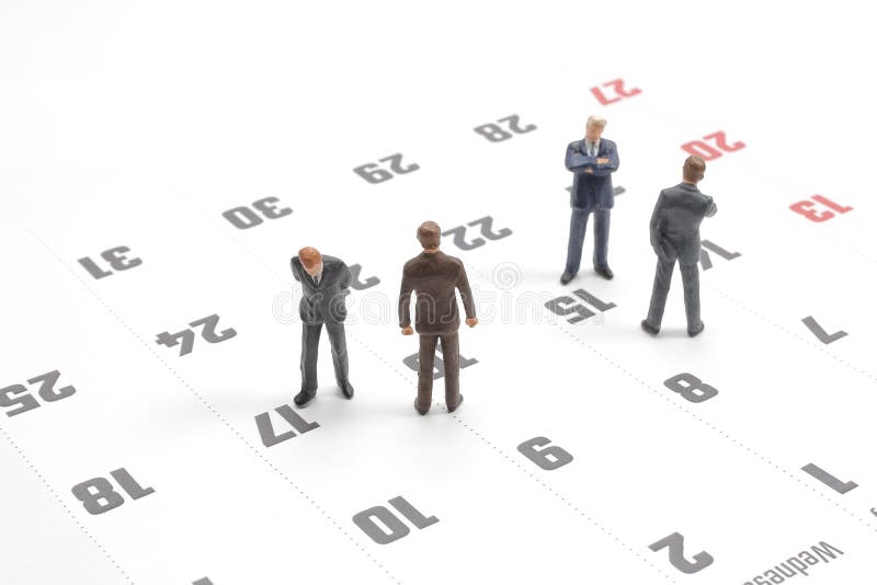 A Fun of Business Man Looking at Calender Stock Image - Image of ...