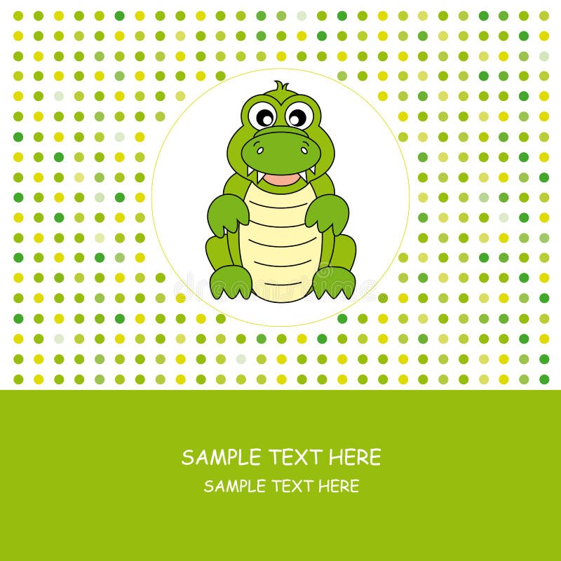 Fun card crocodile stock vector. Illustration of congratulations - 24353863