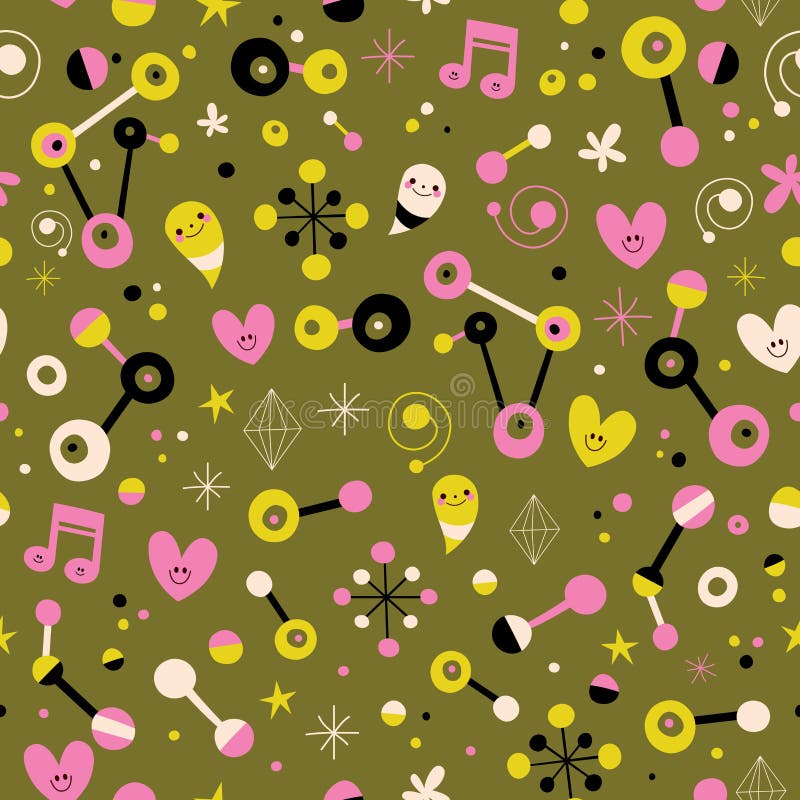 Abstract Art Cartoon Pattern Stock Vector - Illustration of pattern ...