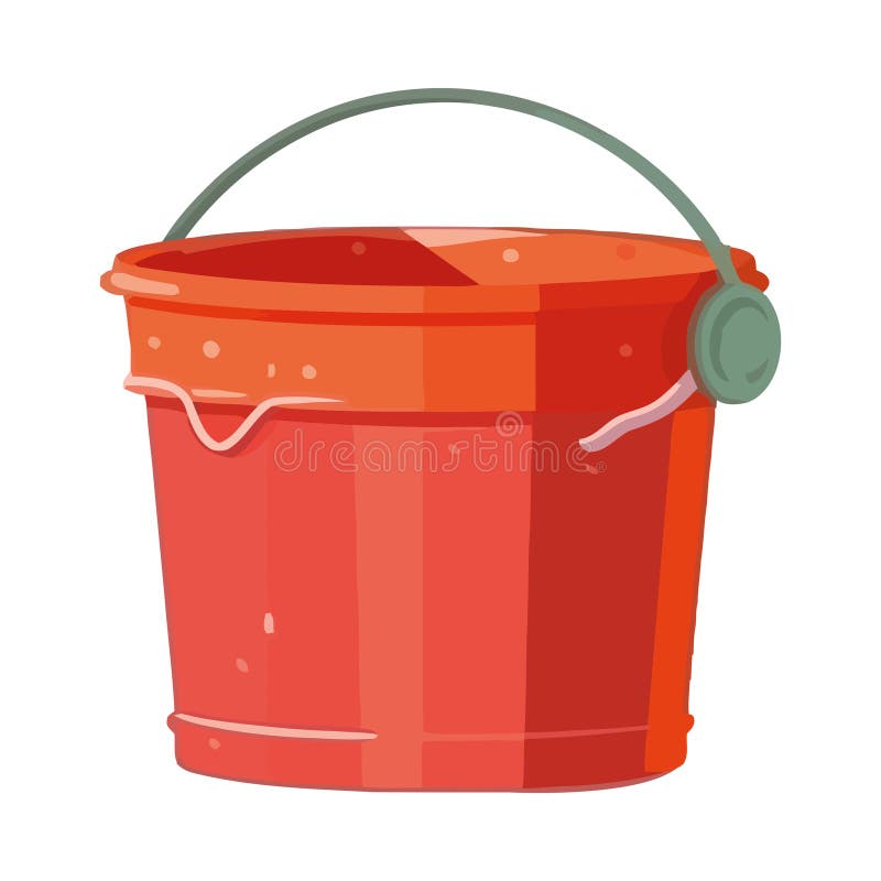 Cartoon bucket stock vector. Illustration of icon, design - 258310103