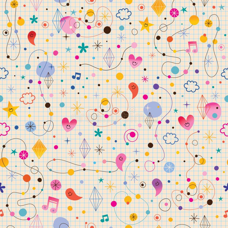 Cartoon Abstract Art Retro Frame Border Stock Vector - Illustration of ...