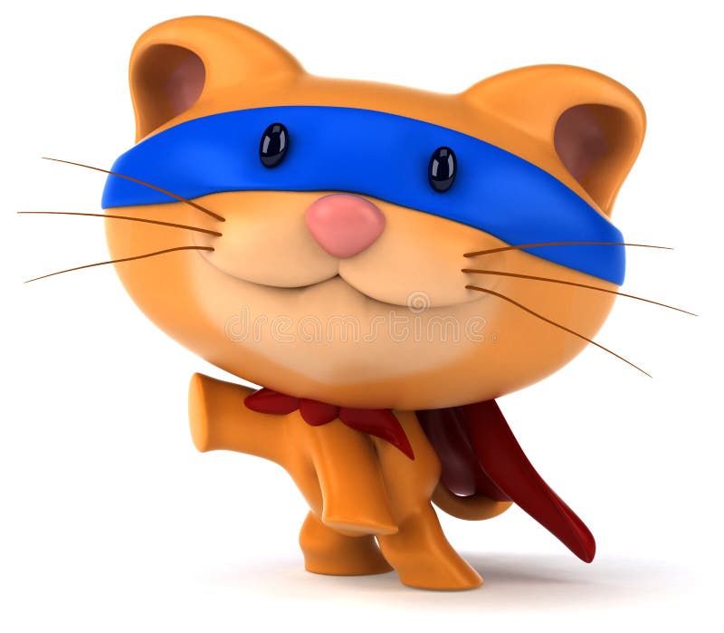 Fun cat stock illustration. Illustration of superhero - 47768571