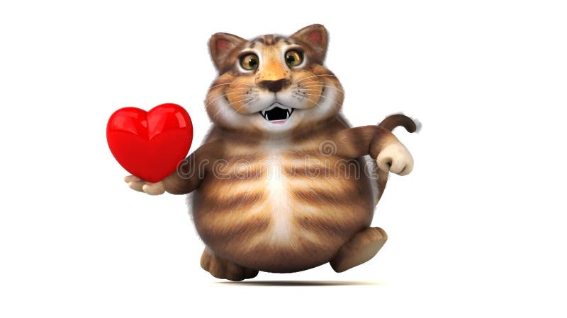 Fun 3d cartoon cat stock footage. Video of sport, cardio - 321191570