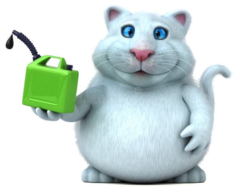 Fun cat - 3D Illustration stock illustration. Illustration of clipart ...