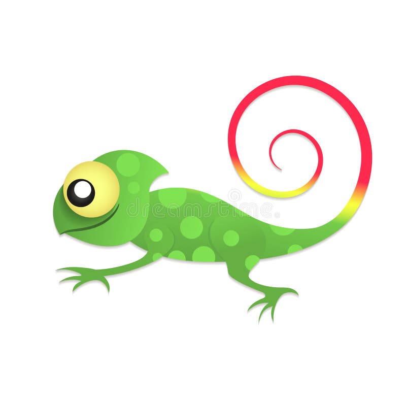Chameleon Baby Cartoon Illustration Stock Illustration - Illustration ...