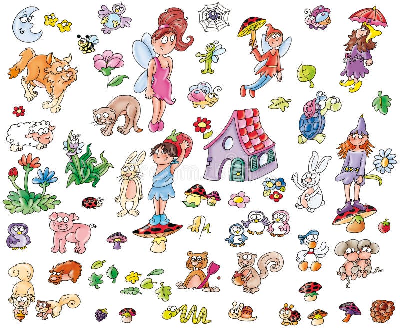 Fun characters stock illustration. Illustration of design - 137979419