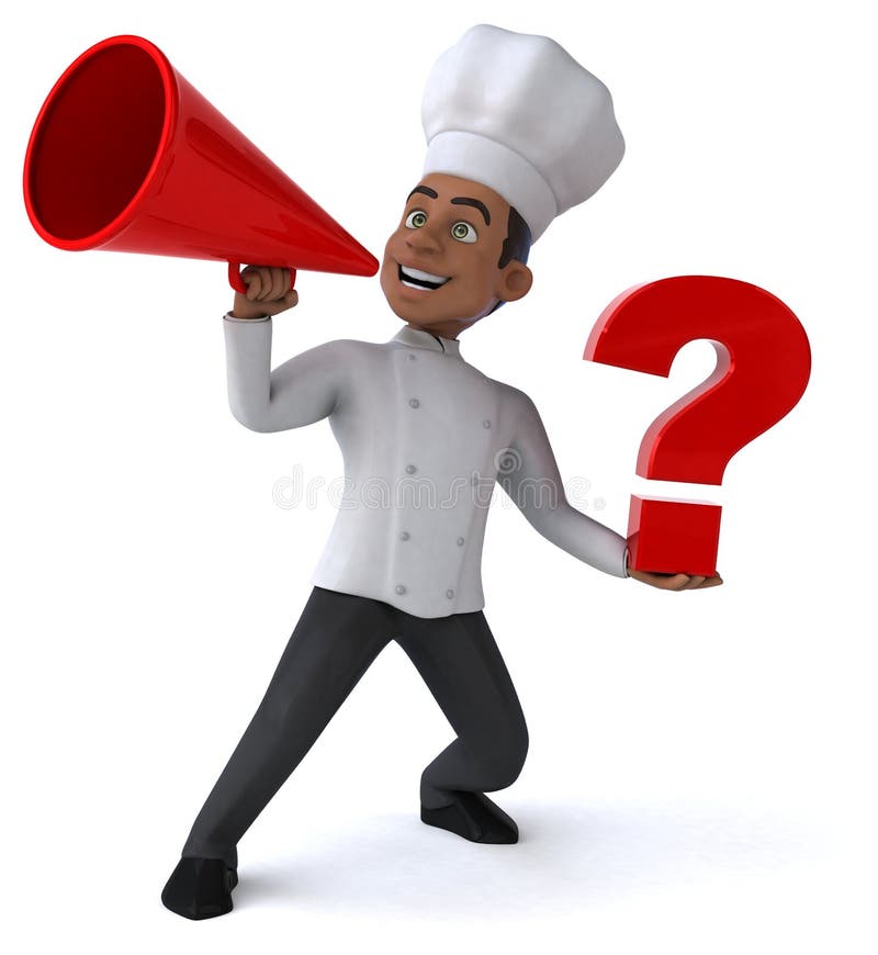 Chef with a question stock illustration. Illustration of culinary - 5747704