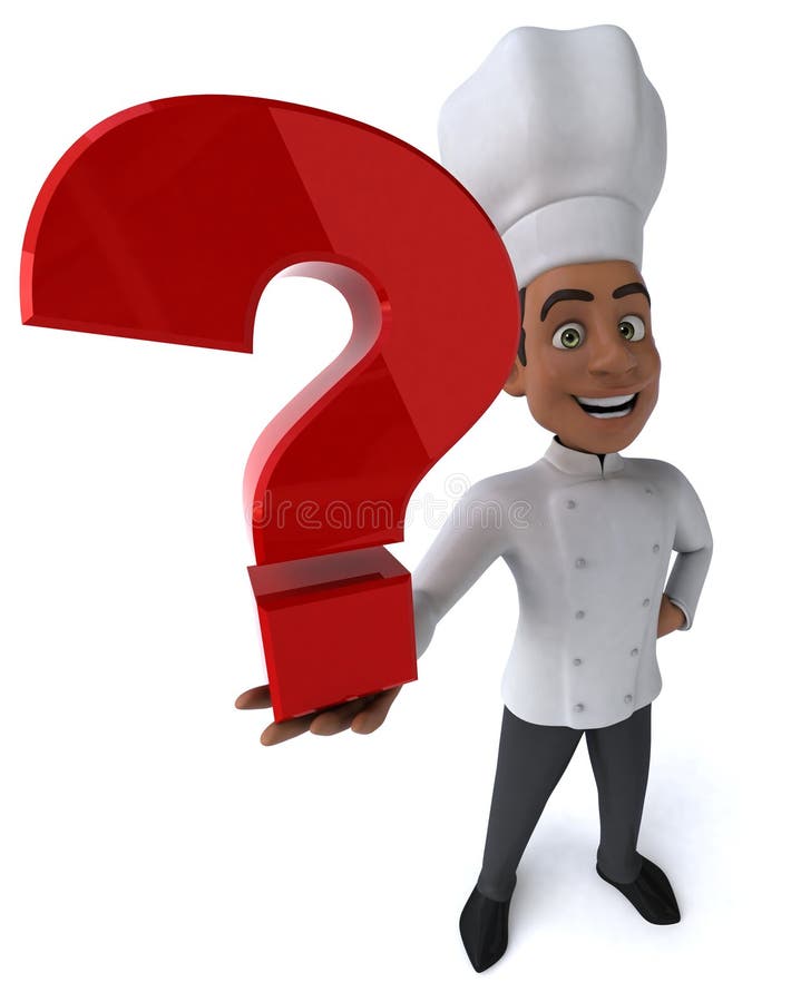 Chef with a question stock illustration. Illustration of culinary - 5747704