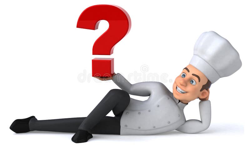 Chef with a question stock illustration. Illustration of culinary - 5747704